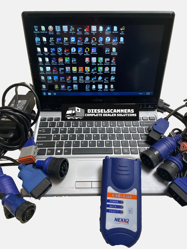 Heavy Duty Diesel Repair Tuner Scanner Set Semi Truck Off Road Laptop ...
